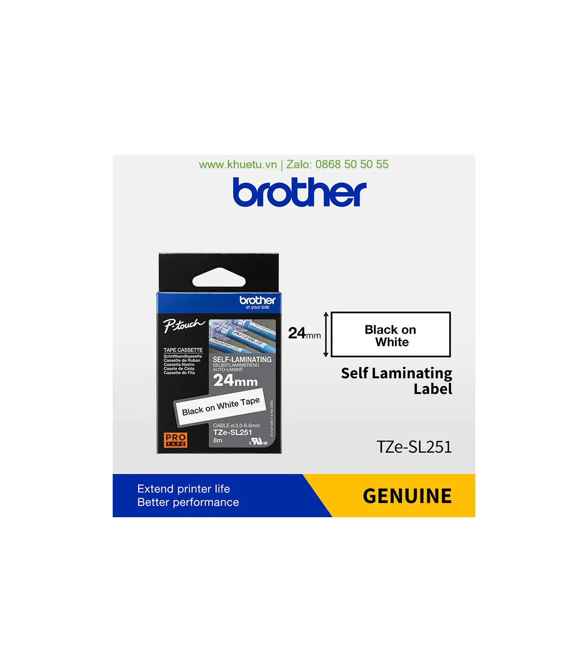 Nhãn in TZe-SL251 | ⓿ ⓿ ⓿ | khuetu.vn